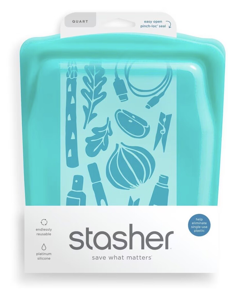 Stasher – Quart Sized Reusable Silicone Bag (TSA-accepted)