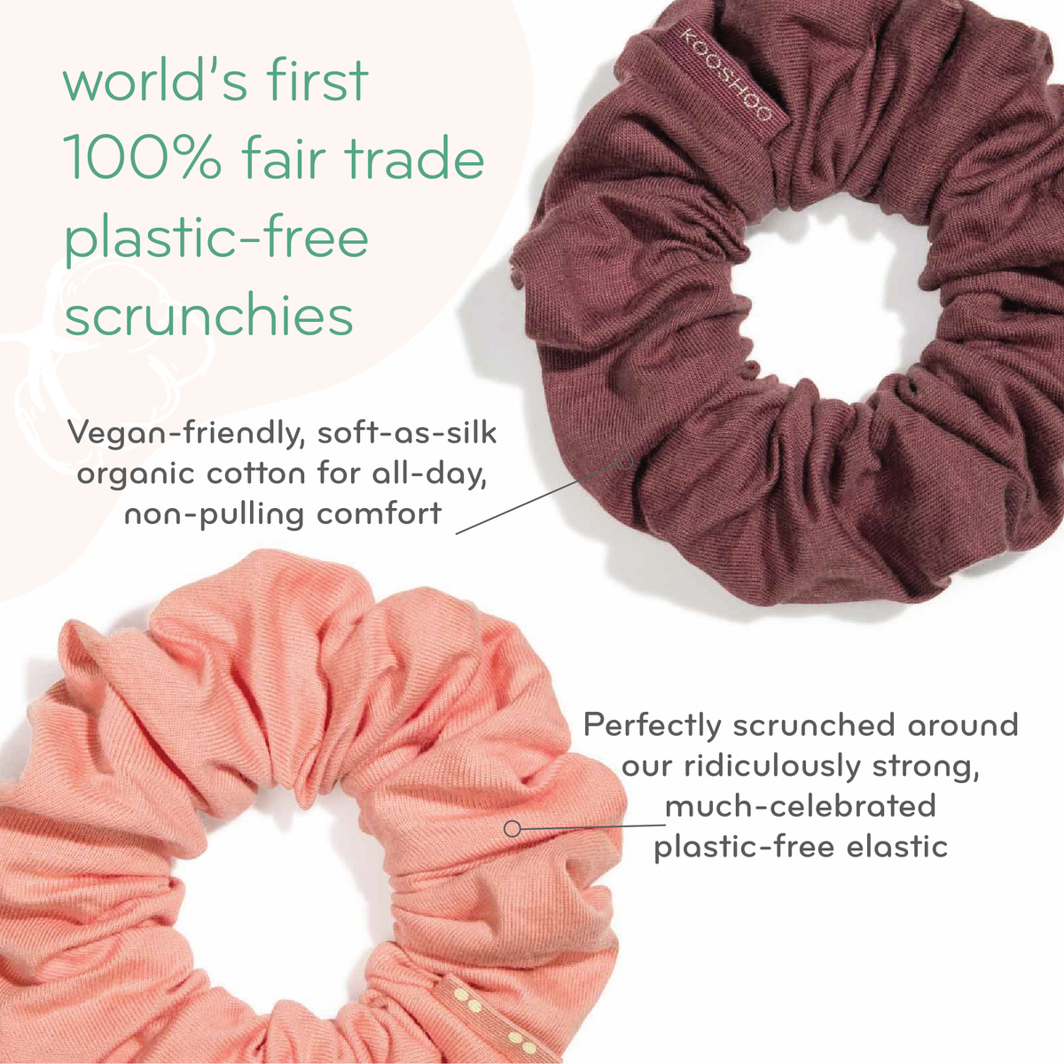 Kooshoo – Plastic-Free Scrunchies (2-pack)