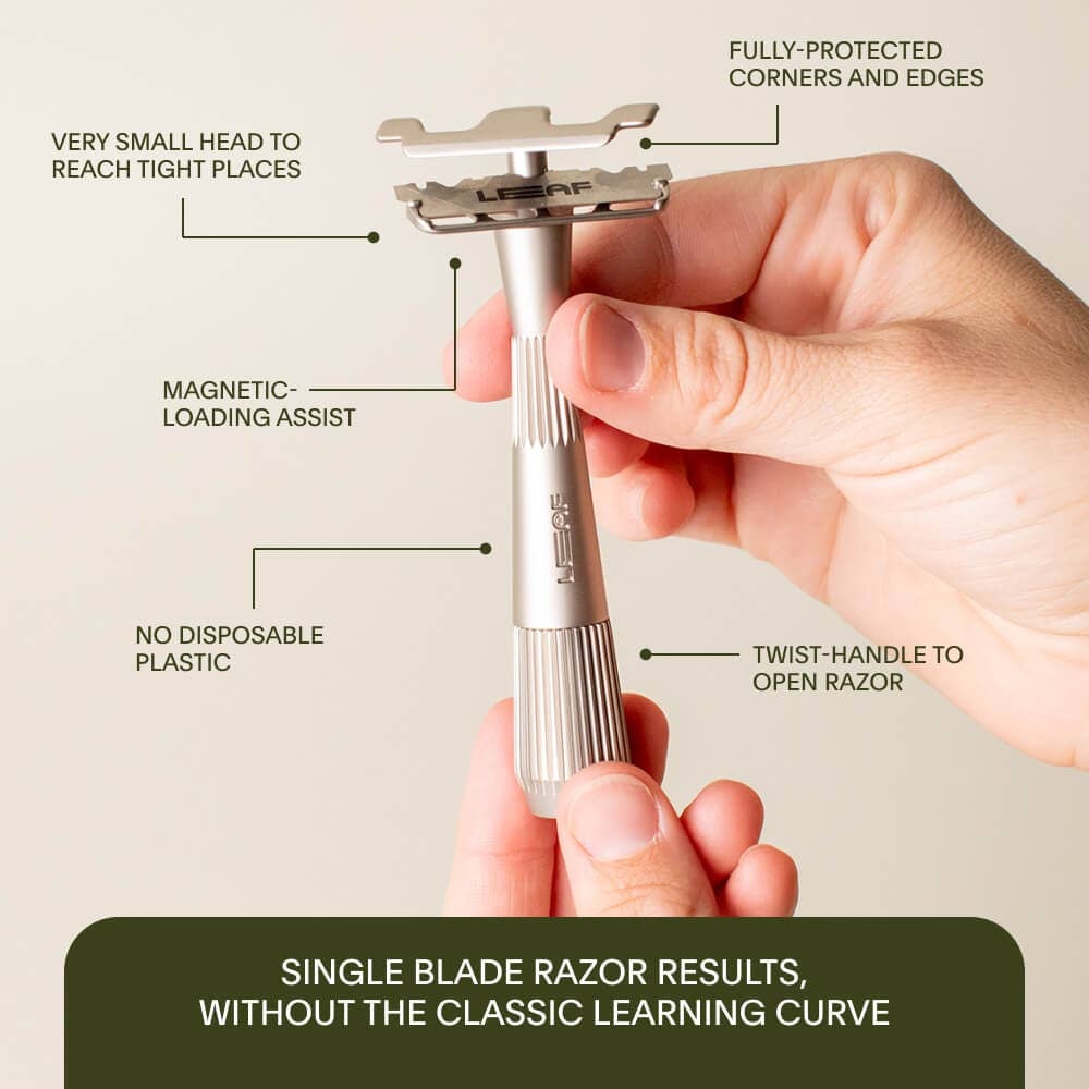 Leaf Shave – Single Edge Razor | Exist Green